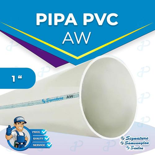Jual Pipa PVC Signature Putih Aw 1" Inch Panjang 4 meter - Kota ...