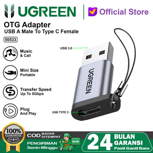 Jual UGREEN OTG Adapter USB Type C Female To USB A 3.0 Male Max 5Gbps ...