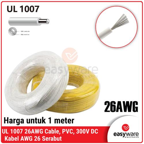 Jual Kabel Serabut AWG26 AWG 26 UL1007 UL 1007 26AWG 26 AWG Cable Wire Temb - Merah - Kota ...
