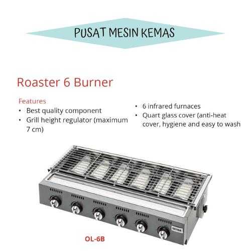 Jual Getra Roaster 6 Burner OL 6B / Griller Panggangan 6 Tungku OL-6B ...