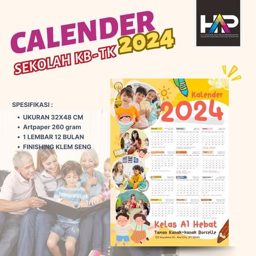 Jual KALENDER 2024 | CALENDER CUSTOM SEKOLAH KB - TK - Kota Surabaya ...