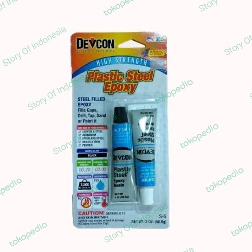 Jual Devcon Plastic Steel Epoxy Tube Lem Besi Daya Rekat Sangat Kuat USA - Jakarta Barat - Story ...