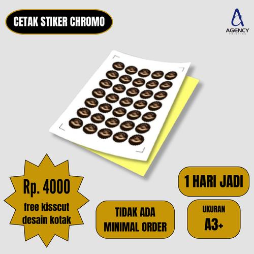 Jual Cetak Stiker Sticker Chromo A3+ Label Kemasan Makanan Minuman ...