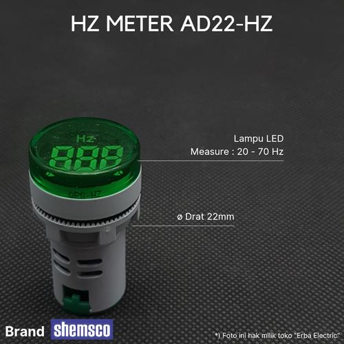 Jual Shemsco PL-AD22-Hz-G pilot meter 20-70 Hz Pengukur Frekuensi ...