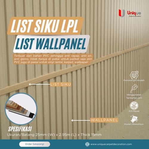 Jual Aksesoris Penutup Wallpanel Dinding / Echo List Siku L Wood Panel PVC - WPS-08 - Kota ...