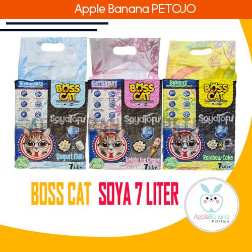 Promo BOSSCAT boss cat tofu soya 7 L - pasir kucing TOFU SOYA 7 LITER ...
