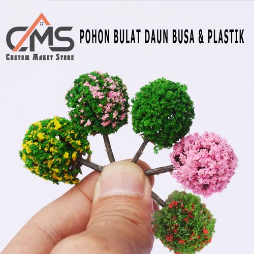 Jual MAKET MINIATUR POHON BULAT DAUN BUSA & PLASTIK - Hijau, 1,8cm ...