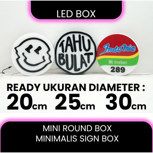 Jual Mini Round Sign Box I Neon Box Bulat Kecil Gambar Custom - Kab ...