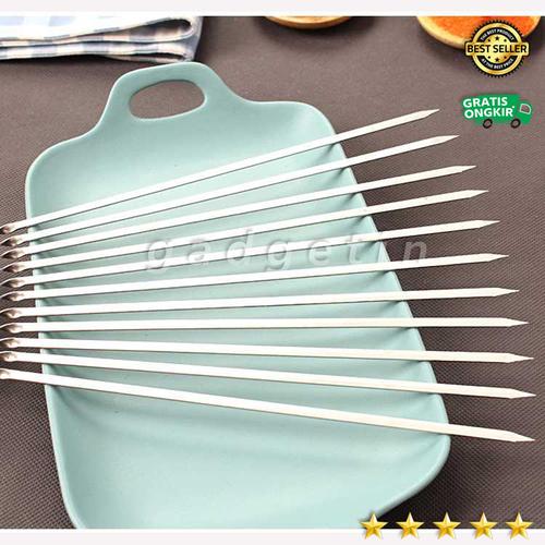 Jual Alat Tusuk Sate Stainless Steel 100 pcs Alat Tusuk Sate Klatak ...