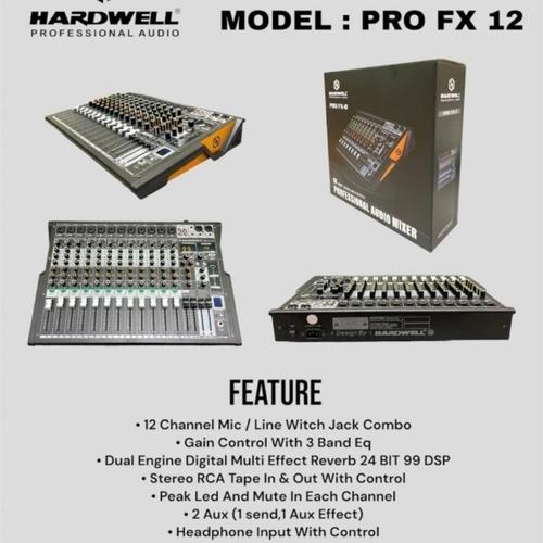 Jual Mixer Audio HARDWELL PRO FX 12 New Model 12 Channel Hardwel ...