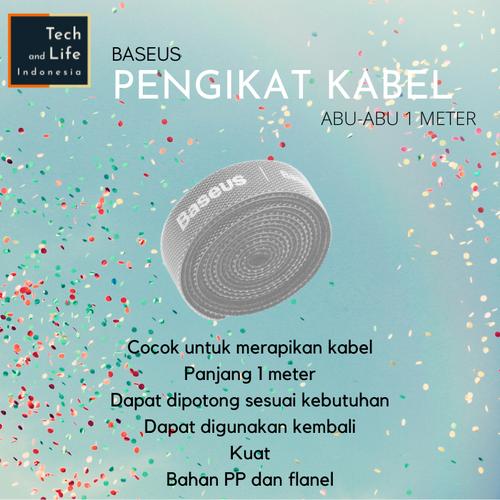 Promo Baseus Cable Strap Ties Pengikat Perekat Organizer Kabel Gadget ...