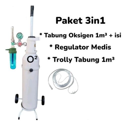 Jual Tabung Oksigen 1m3 Medis Siap Pakai - Tabung Oxygen 1meter Kubik ...