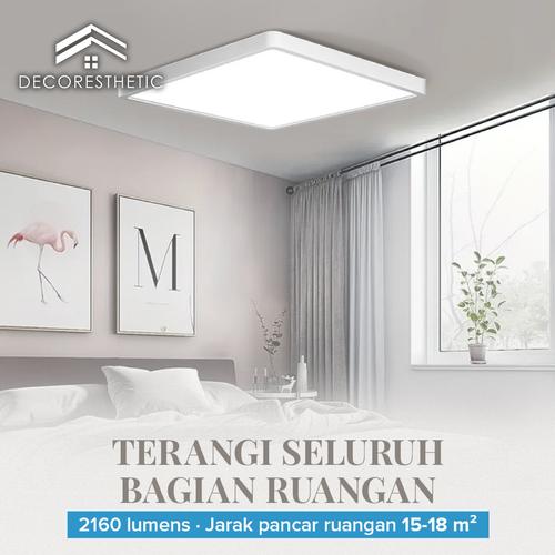 Jual Lampu Plafon Square Putih Modern Minimalis 48W 40 CM - 24W 30CM ...