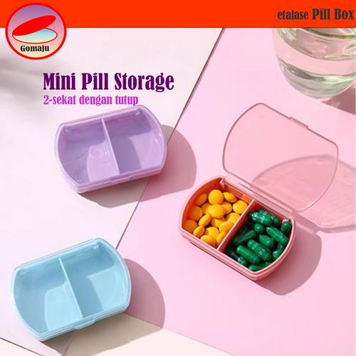Jual Mini Pill Storage Pill Box Kotak Obat Tempat Obat 2-Sekat ...