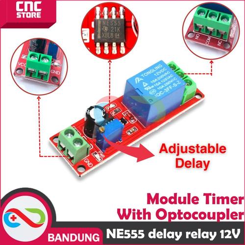 Jual NE555 DELAY RELAY 12V MODULE TIMER WITH OPTOCOUPLER - Kab. Bekasi - jons2 store | Tokopedia