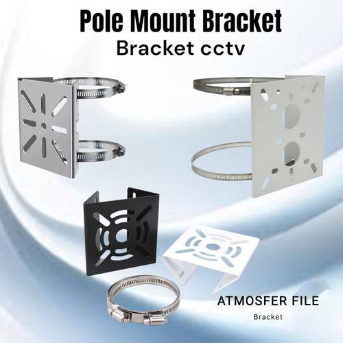 Promo Bracket Cctv Tiang Pole Mounting Bracket - Hitam + Ring - Jakarta ...