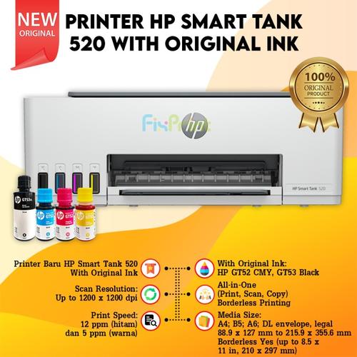 Jual Printer Smart Tank 520 USB All-in-One Borderless Printer 315 ...