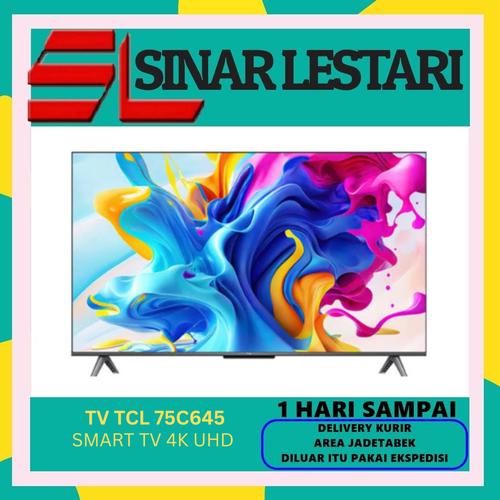 Promo TCL 75C645 QLED SMART TV 75 INCH DOLBY VISION ATMOS HDR10+ ALLM ...