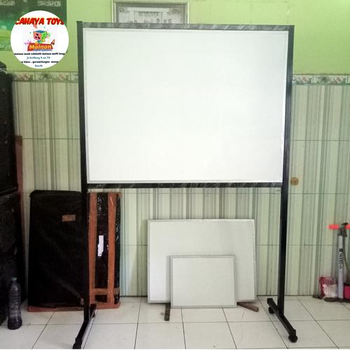 Jual Papan Tulis Whiteboard Full Standing Besi Ukuran 90x120 cm ...
