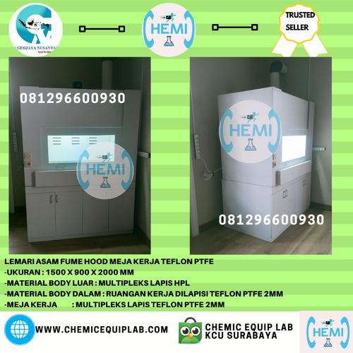 Jual ALAT LAB LEMARI ASAM FUME HOOD MEJA KERJA TEFLON PTFE 1500x900x2000mm - Kab. Sidoarjo ...