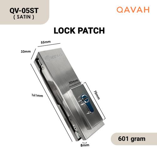 Promo Kunci Pintu Kaca Tempered Patch Fitting Corner Lock - Black ...