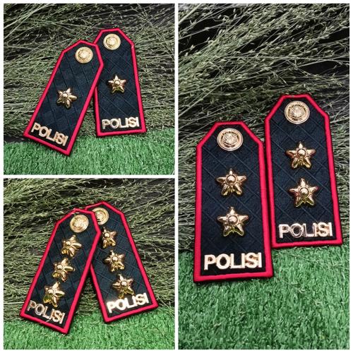 Jual pangkat pdu polisi KOMPOL AKBP KOMBES Exclusive mewah Lis merah ...