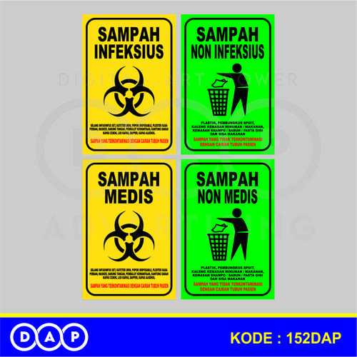 Jual 152 - STIKER LABEL SAMPAH RUMAH SAKIT - 20 X 30 CM - VYNIL ...
