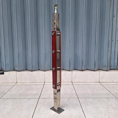 Jual Tiang railing tangga balkon satainless jari-jari ss 304 - Ss201 ...