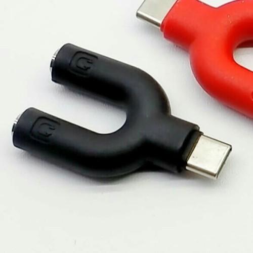 Jual Type-C android to headphone jack adapter & mic headset connector ...
