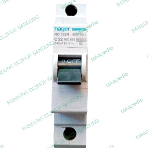 Jual HAGER MCB 32A 1P 220V SNI MCB HAGER 1P 32A 220V MCB 1P 32A 220V ...