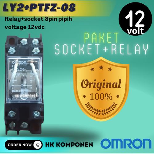 Jual relay+socket 12vdc ly2 omron 12vdc ptf-08 original - Jakarta Barat ...
