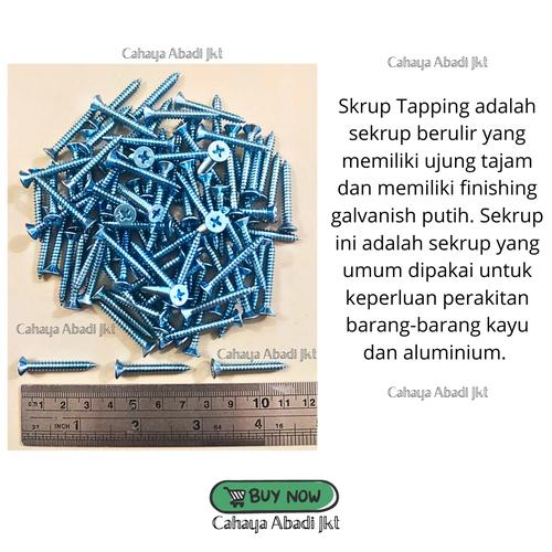 Jual Skrup Taping / Tapping 8x11/4 inch / Sekrup Kayu Putih 8x11/4 ...