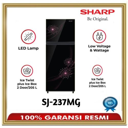 Jual Kulkas Sharp 2 Pintu small door 205Liter SJ237MG / SJ-237MG - Kab ...
