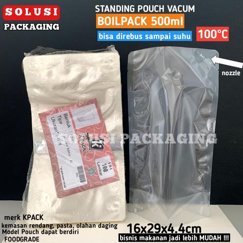 Jual STANDING POUCH BOILPACK 1000ml KPACK KEMASAN SAOS PLASTIK VACUM ...