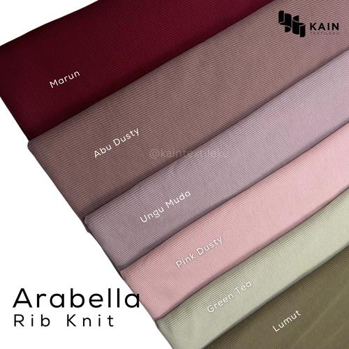 Jual Bahan Kain Arabella Rib Knit per 0,5 kg - Biru brunnera - Kota ...