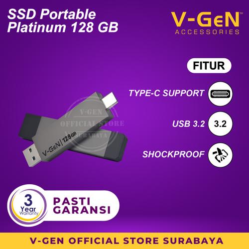 Promo SSD Portable V-GeN Platinum 128GB 256GB 512GB USB 3.2 Type C V ...