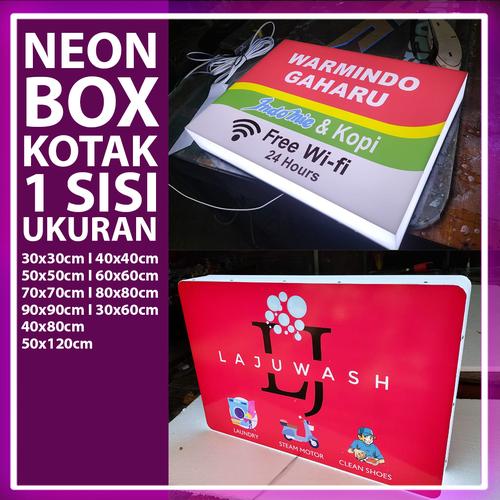 Jual Neon Box Kotak 1 Sisi Full Acrylic I Sign Box Akrilik Tinggal ...
