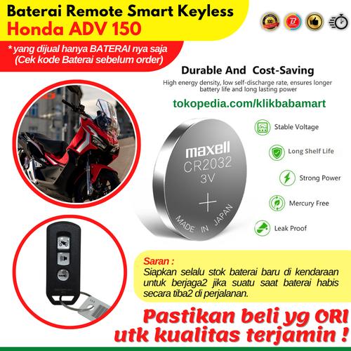 Jual BATERAI REMOT MOTOR HONDA ADV 150 KEYLESS REMOTE ALARM KUNCI ...