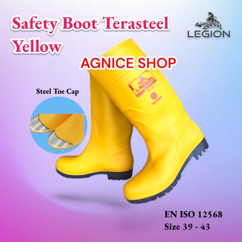Jual Sepatu Boot Rubber Safety LEGION TERASTEEL Steel Toe Proyek - 39 ...