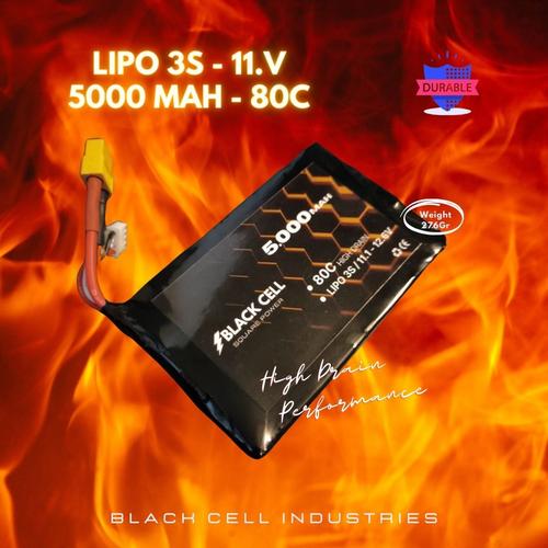 Jual Lipo Battery 3s 5000Mah 11.1v 80c BLACK CELL Square Power RC ...