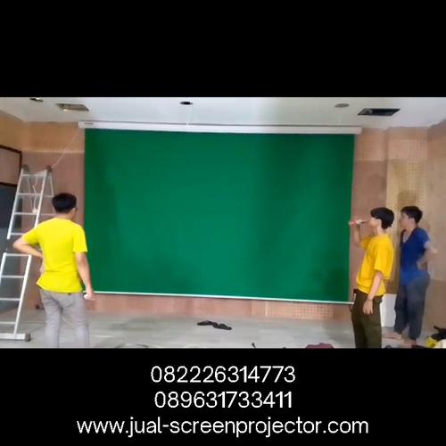 Jual Layar Green screen motorized 400cm x 300cm elektrik green screen ...