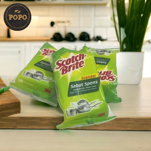 Jual Spons Sponge Sabut Tapas Cuci Piring Kuning Hijau per 3pc - Tapas ...