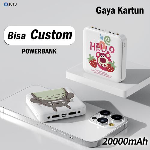 Jual SUTU Custom Powerbank 20000 mAh Dual USB Gaya kartun Lucu Mini ...