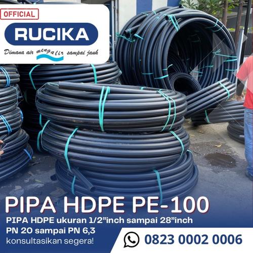 Jual Pipa Hdpe Rucika 2.5 inch 75mm PN 10 - Pipa Hdpe Black - Jakarta ...