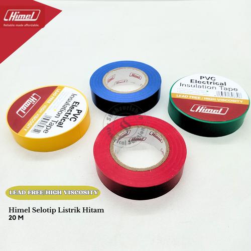 Jual HIMEL ISOLASI LISTRIK HITAM 0.15MM X 19MM X 20M SELOTIP SOLASI ...