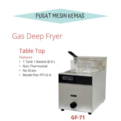 Jual Getra Deep Fryer Gas GF 71 / Mesin Penggoreng Nugget Kentang Getra ...
