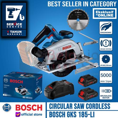 Promo Bosch Mesin Potong Sirkel Cordless GKS 185 LI + Baterai Procore ...