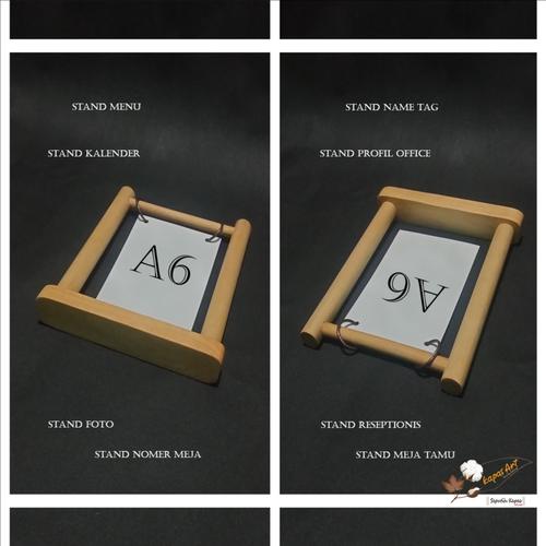 Jual Stand Gantungan Menu Nomer Meja Kalender Kayu Resto Cafe Kantor A6 ...