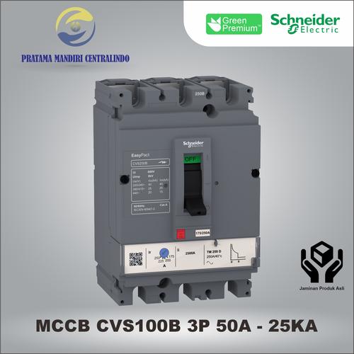 Jual MCCB 3P 50A CVS100B SCHNEIDER 3 Phase 50 Ampere - 25KA LV510304 - Jakarta Barat - PRATAMA ...