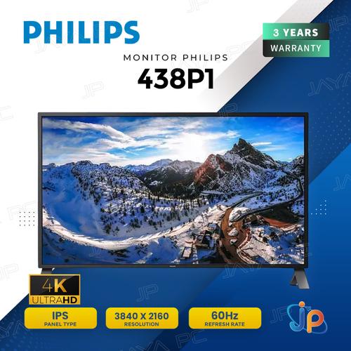 Promo Monitor Philips LED IPS 438P1 - MultiView 4K UHD 43" Inch Cicil 0 ...
